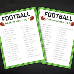Football Game Bundle | Printable Football Games for Kids and Adults ...