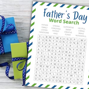 Father's Day Word Search | Printable Father's Day Games for Kids and ...