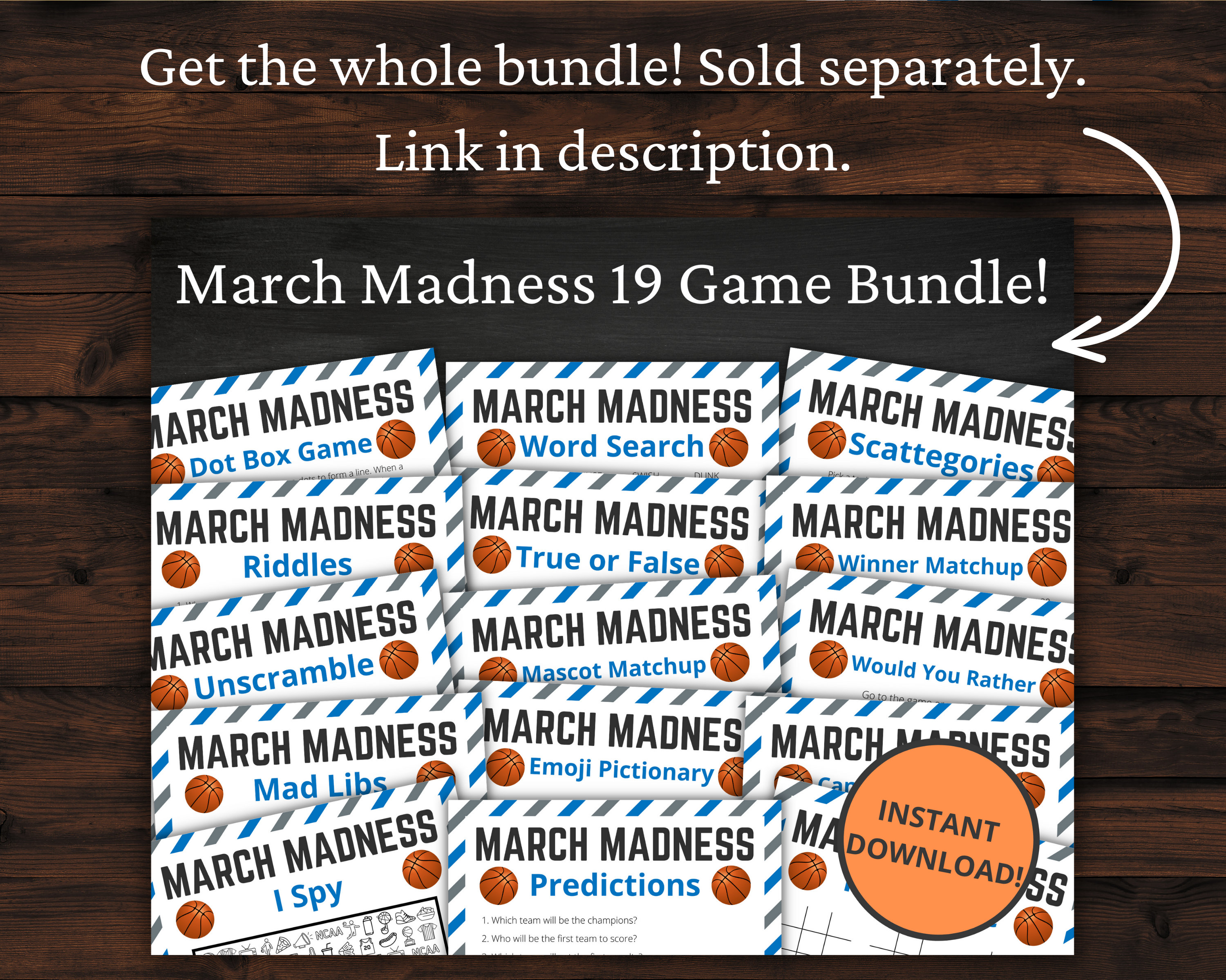March Madness Squares | Printable March Madness Game | NCAA Basketball ...
