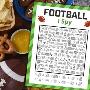 Football I Spy | Printable Football Game | Football Activity for Kids ...