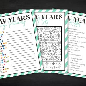 New Year's Eve Game Bundle | Printable New Year's Eve Games for Kids ...