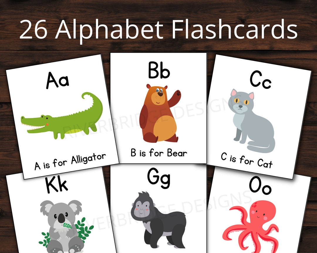 Alphabet Flashcards | 26 Cute Alphabet Cards for Letter Recognition ...