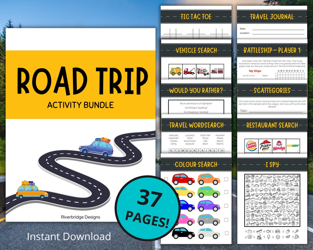 Road Trip Activity Bundle Road Trip Games Printable Activities for ...