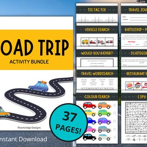 Road Trip Activity Bundle Road Trip Games Printable Activities for ...