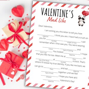 Valentine's Day Mad Libs | Valentine's Party Games | Valentines Day ...