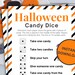 Halloween Candy Dice Game | Printable Halloween Game | Halloween ...
