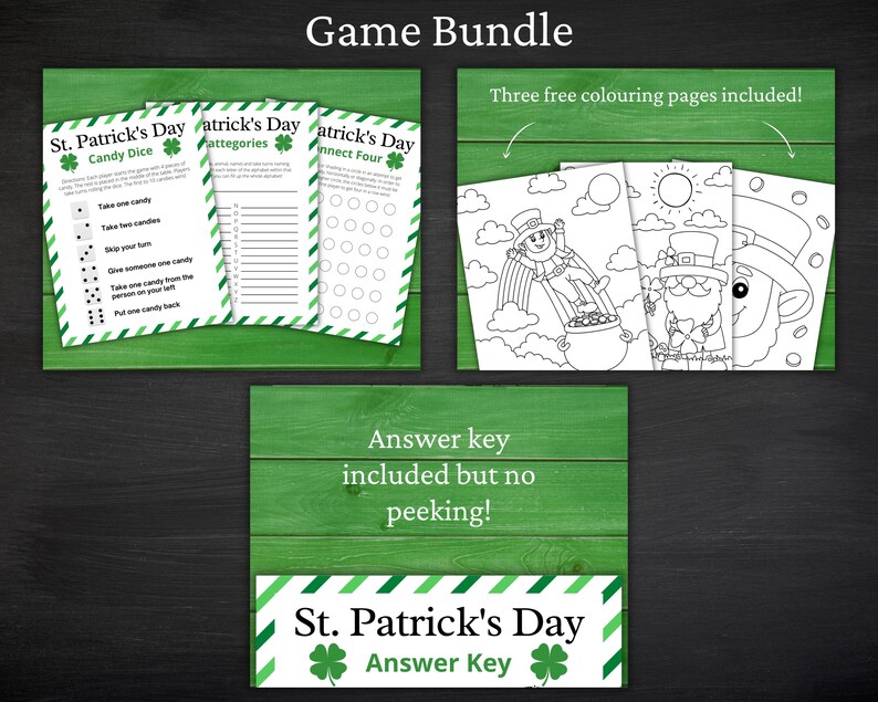 St. Patrick's Day Mega Game Bundle | Printable Games for Kids and ...