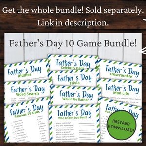 Father's Day Would He Rather | Printable Fathers Day Games for Kids and ...
