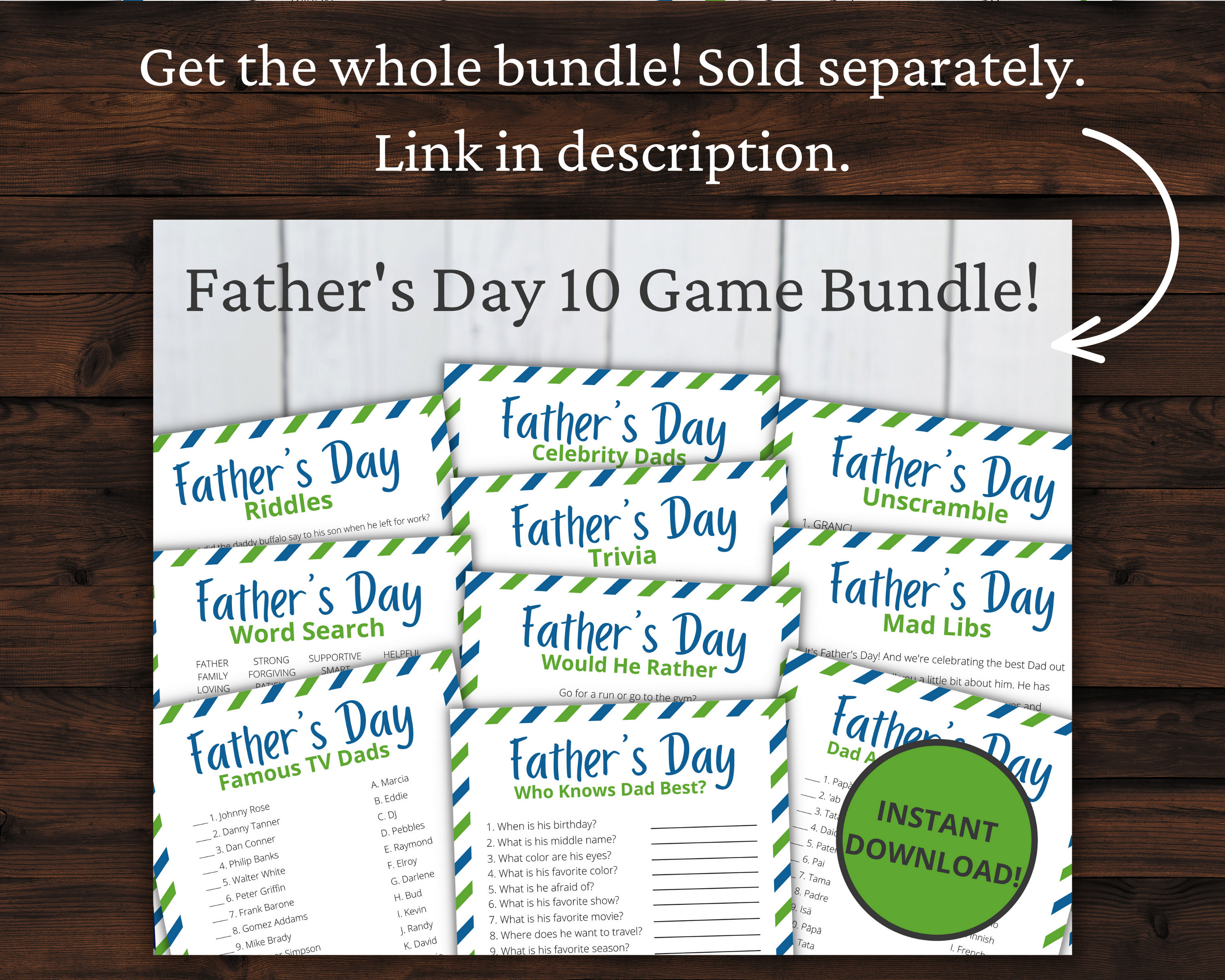 Father's Day Would He Rather | Printable Fathers Day Games for Kids and ...