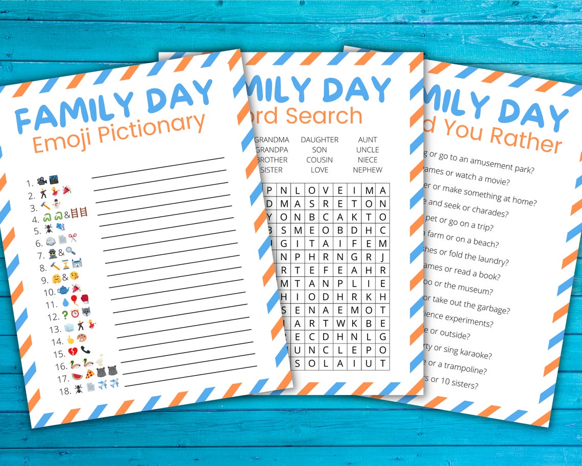 Family Day Game Bundle Printable Family Day Games and | Etsy Canada