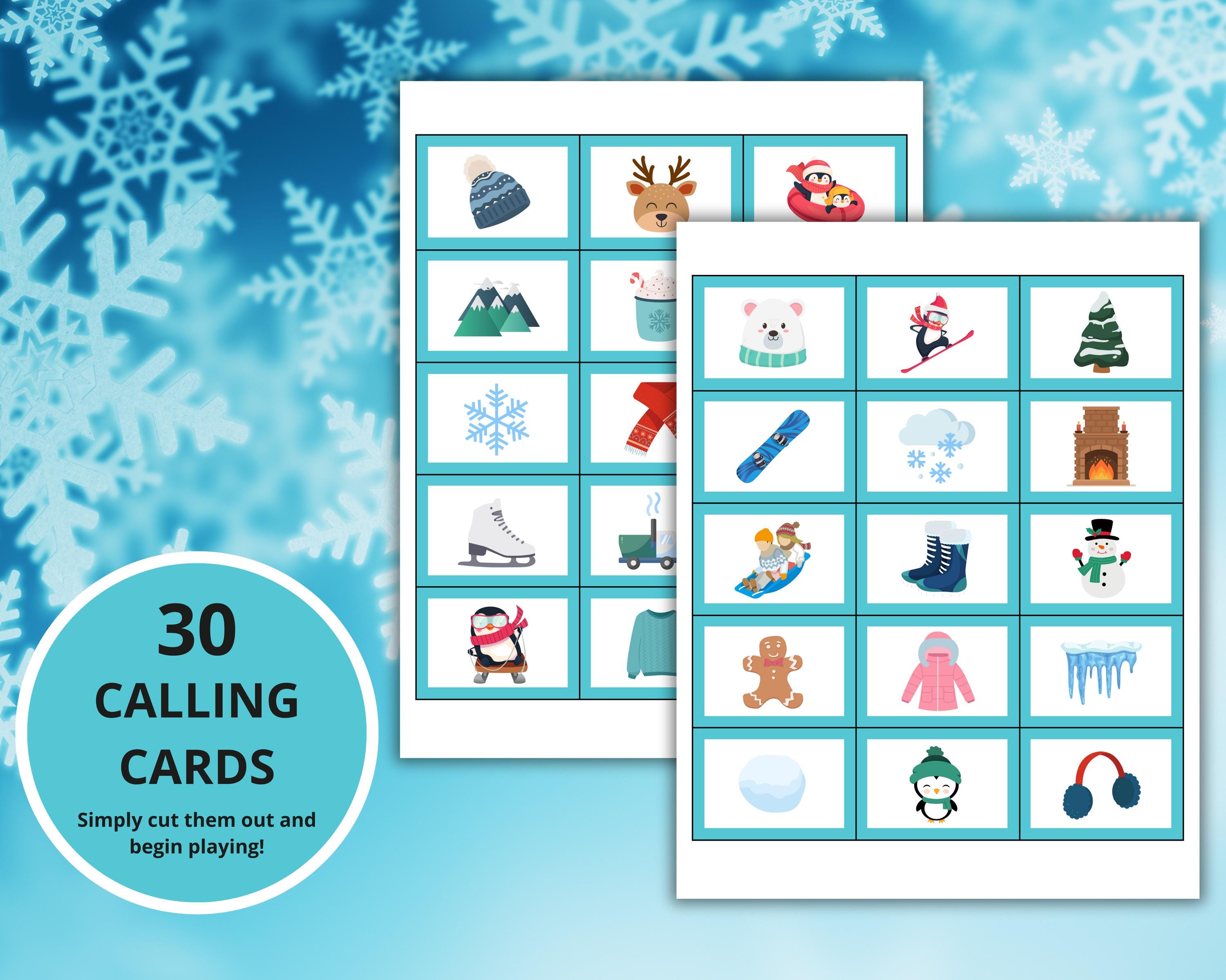 Winter Bingo | Winter Party Game | Printable Activities for Families ...