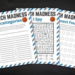 March Madness Game Bundle | Printable Basketball Games for Kids and ...