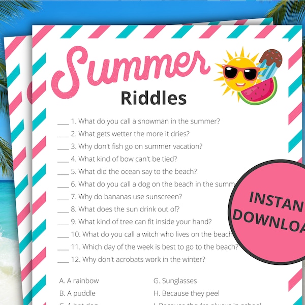 Summer Riddles - Etsy