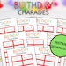 Birthday Charades | Printable Birthday Party Game | Birthday Activity ...