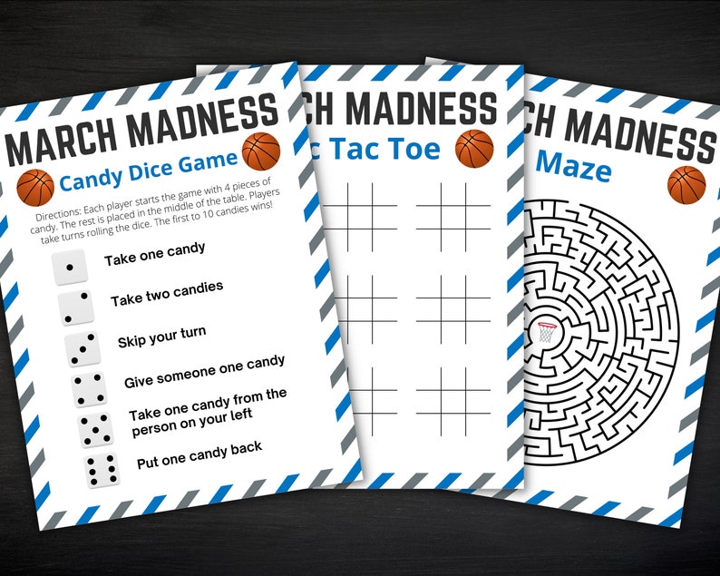 March Madness Game Bundle | Printable Basketball Games for Kids and ...