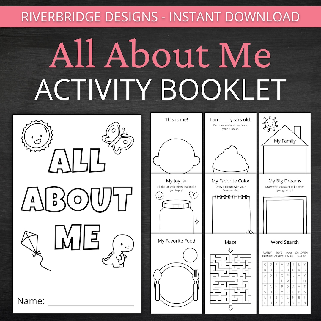 All About Me Activity Booklet | First Day of School Worksheets ...