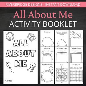 All About Me Activity Booklet | First Day of School Worksheets ...
