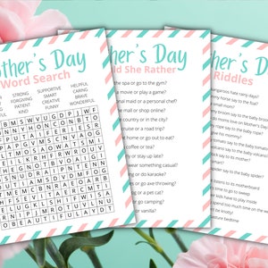 Mother's Day Game Bundle | Printable Mother's Day Games for Kids and ...