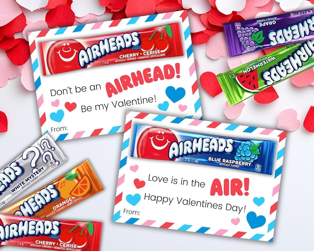 Airheads Valentine's Day Cards | Printable Valentine's Day Gift Tag ...