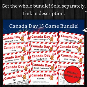 Canada Day Mad Libs | Printable Canada Day Game | Canada Day Activity ...