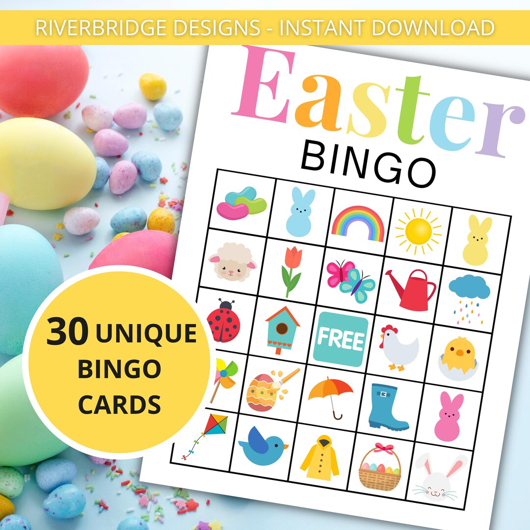 Easter Bingo | Easter Activity for Kids and Adults | Printable Easter ...