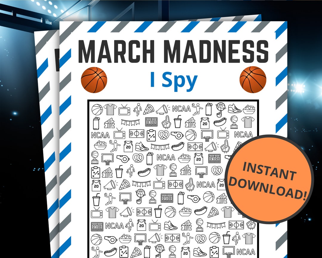 March Madness I Spy | Printable March Madness Game for Kids and Adults ...