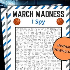 March Madness I Spy | Printable March Madness Game for Kids and Adults ...