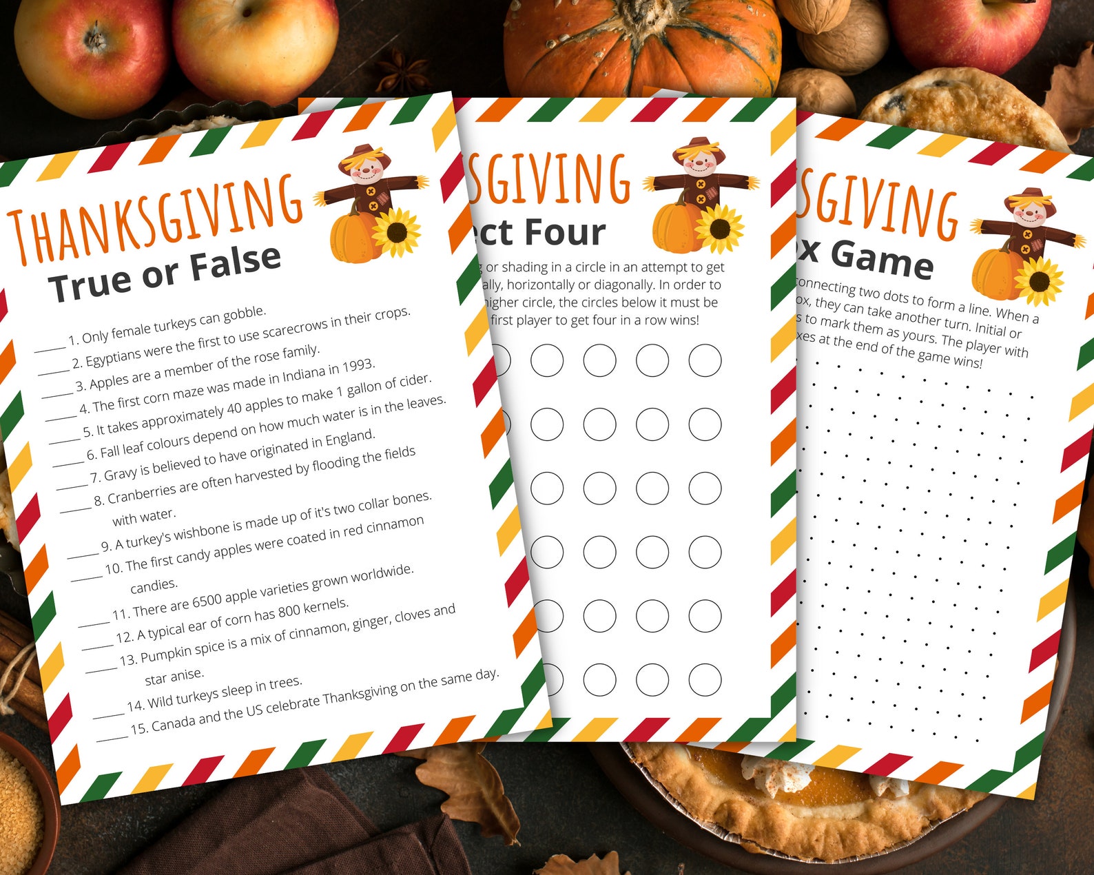 Thanksgiving Game Bundle Printable Thanksgiving Games for - Etsy