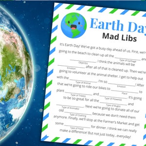 Earth Day Mad Libs | Printable Earth Day Games for Kids and Adults ...