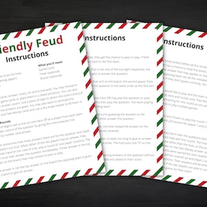 Christmas Friendly Feud | Printable Christmas Game | Christmas Activity ...