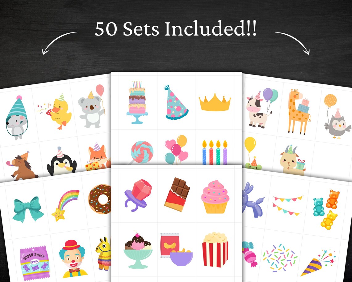 Birthday Stacks | Printable Birthday Card Game |birthday Activity for ...