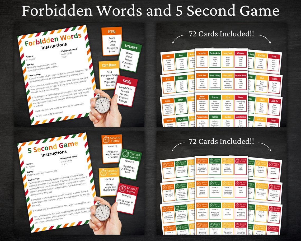 Thanksgiving Mega Game Bundle | Printable Thanksgiving Games for Kids ...