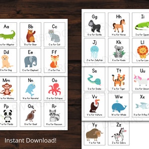 Alphabet Flashcards | 26 Cute Alphabet Cards for Letter Recognition ...