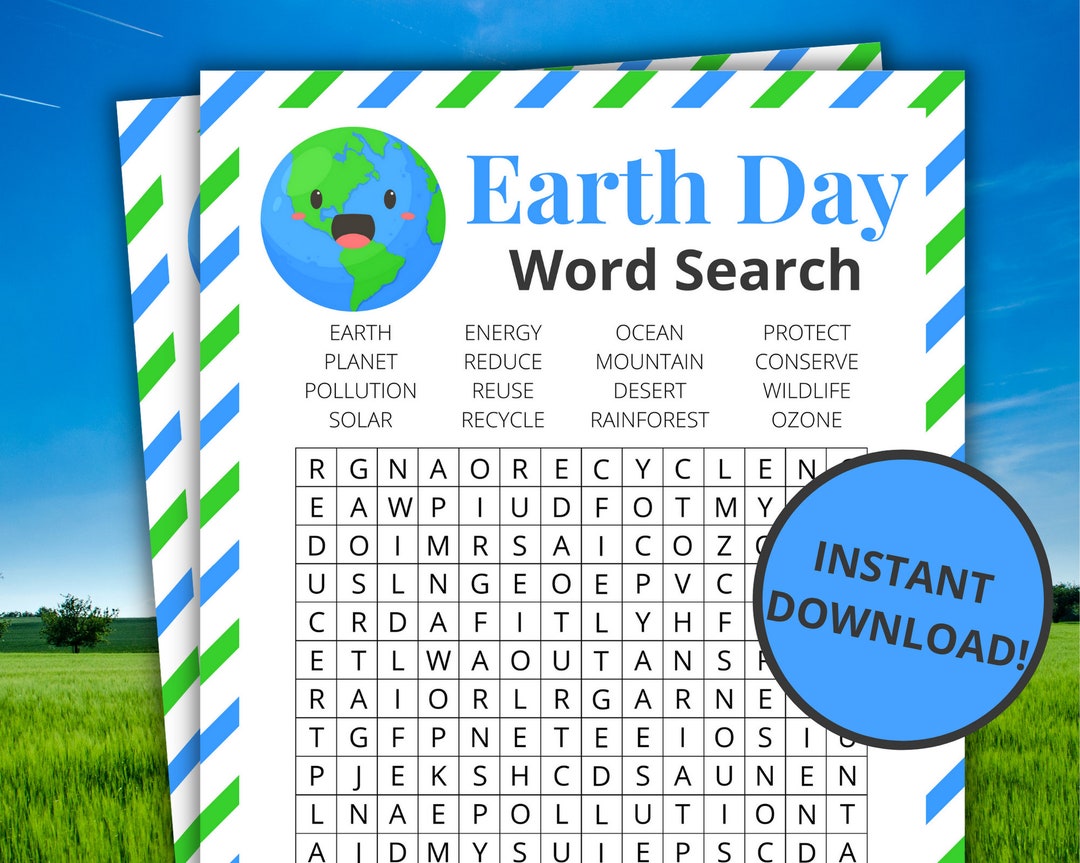 Earth Day Word Search | Printable Earth Day Games for Kids and Adults ...