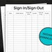 Sign in Sheets for Daycare, School, Preschool, Sports, Recreational ...