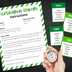 St. Patrick's Day Forbidden Words | Printable St. Patrick's Activity ...