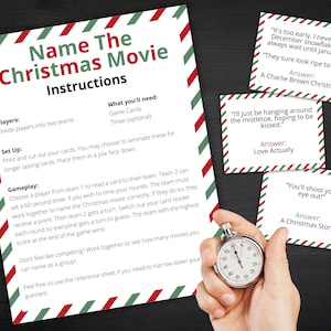 Christmas Name That Movie Game | Printable Christmas Movie Game ...