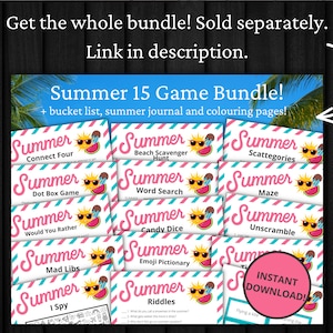 Summer Candy Dice Game | Printable Summer Game | Summer Activity for ...