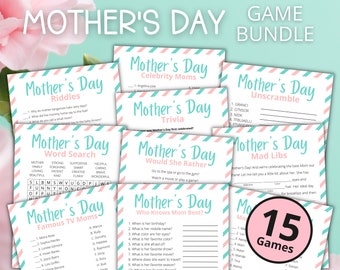 Mother's Day Celebrity Moms Printable Mother's Day Games for Kids and ...