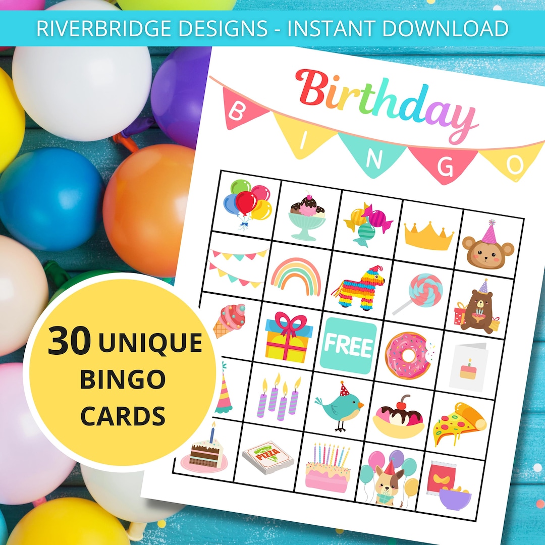 Birthday Bingo | Birthday Party Activities and Games | Printable ...