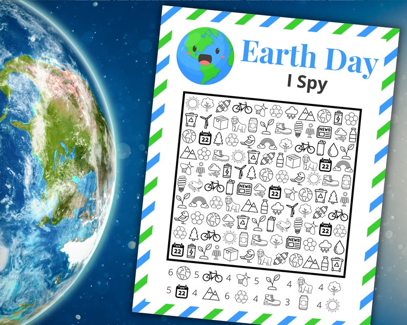Earth Day I Spy Game | Printable Earth Day Games for Kids and Adults ...