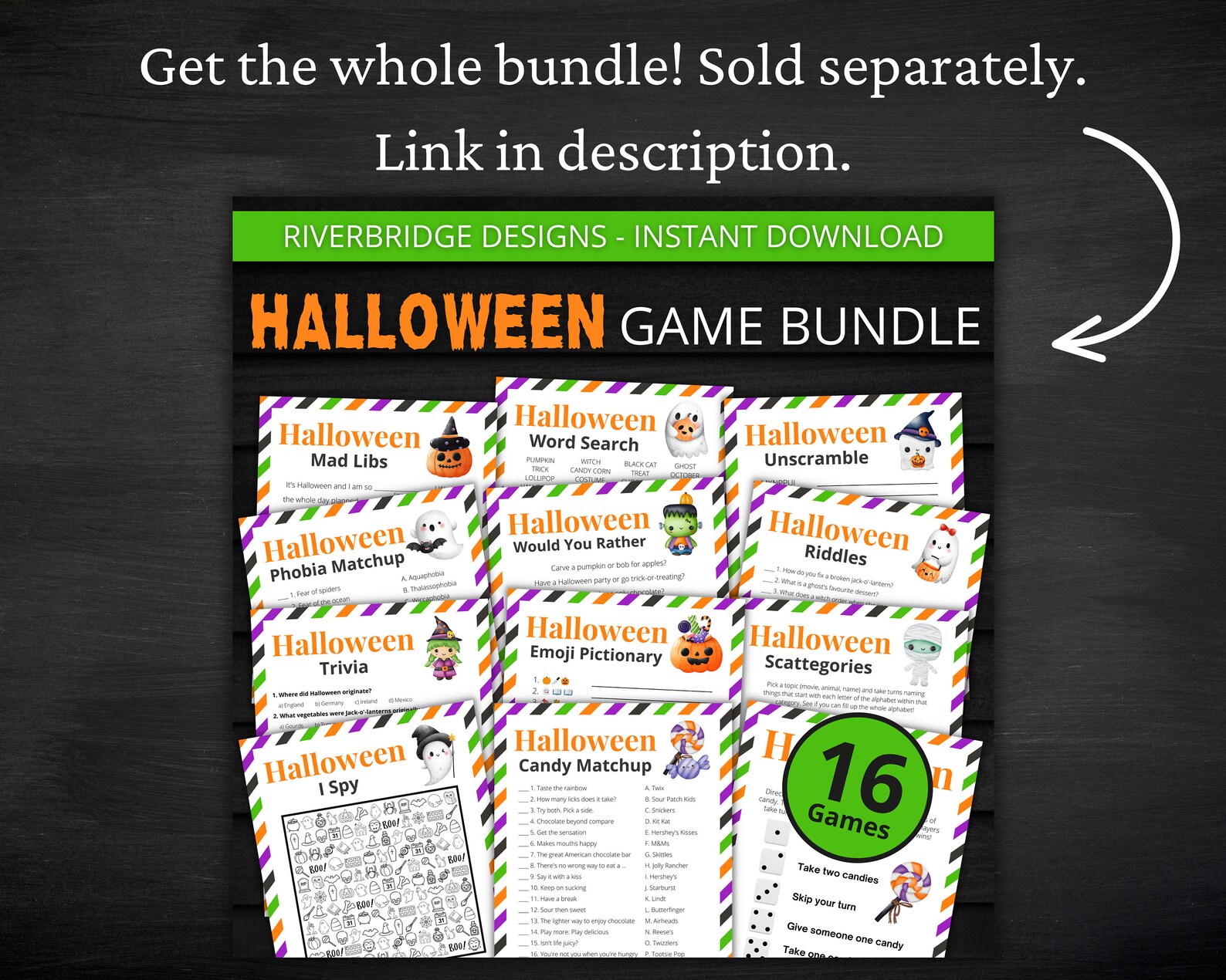 Halloween Unscramble Game Printable Halloween Game Halloween Activity ...