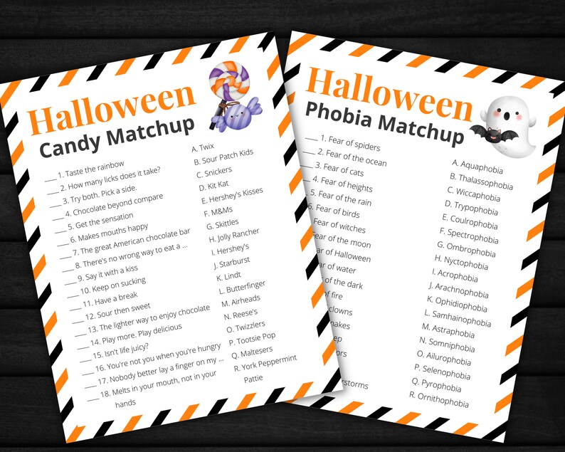 Halloween Game Bundle Printable Halloween Games for Kids and - Etsy