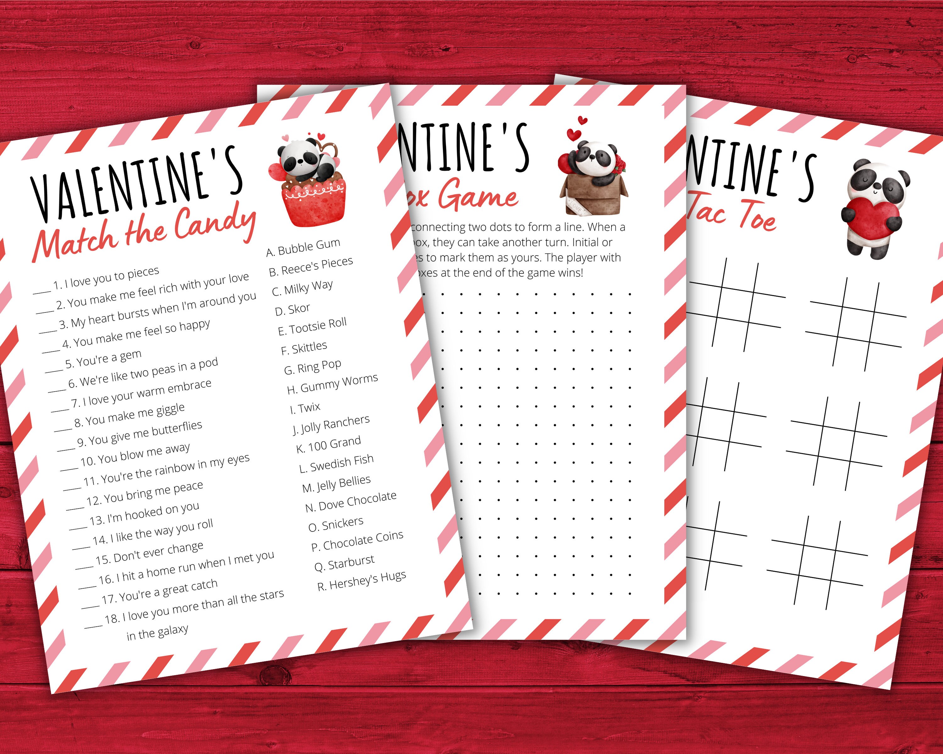 Valentine's Day Game Bundle Printable Valentine's | Etsy