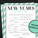 New Year's Eve Mad Libs | Printable New Year's Game | New Years ...