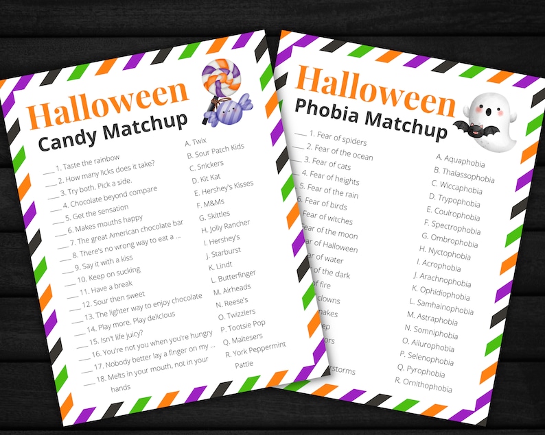 Halloween Game Bundle Printable Halloween Games for Kids and - Etsy