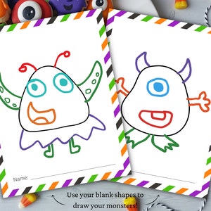 Roll A Monster Game | Printable Halloween Game | Halloween Activity for ...