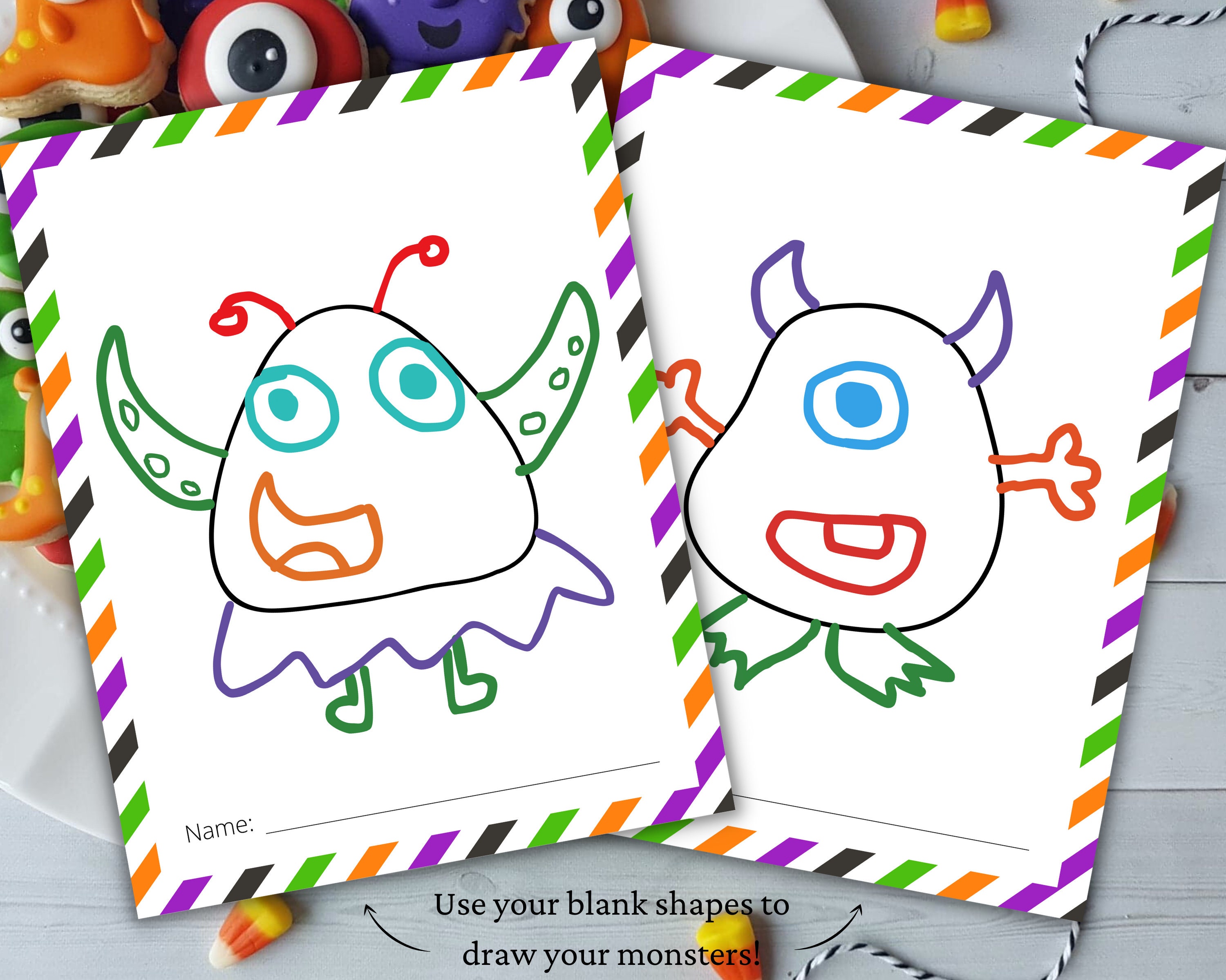 Roll A Monster Game | Printable Halloween Game | Halloween Activity for ...