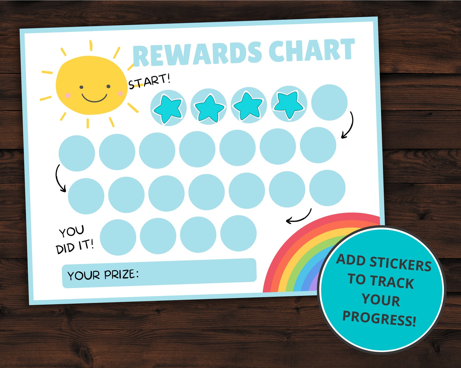 Rewards Chart Printable for Children and Toddlers Potty | Etsy