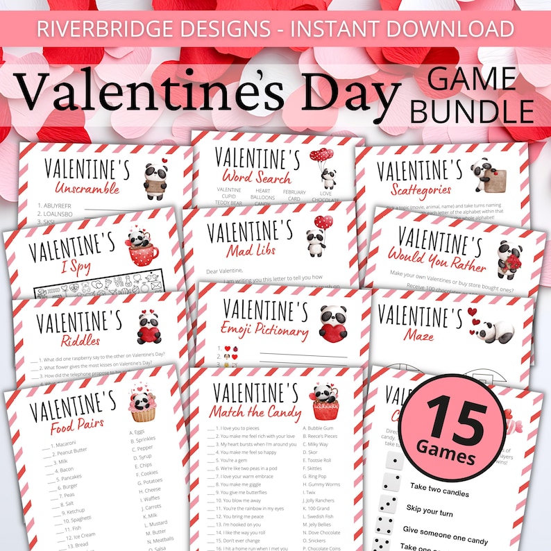 Valentine's Day Game Bundle | Printable Valentine's Day Games for Kids ...